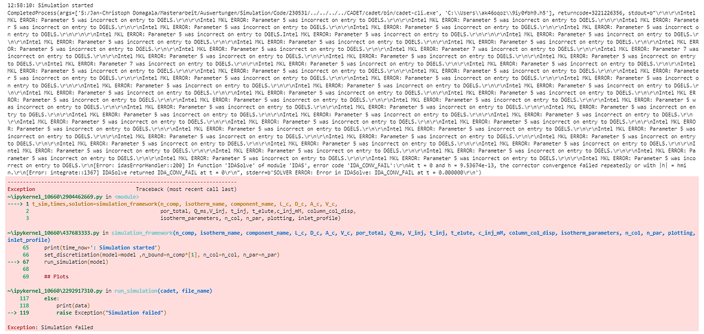 Error when using quasi stationary binding - CADET Troubleshooting - CADET